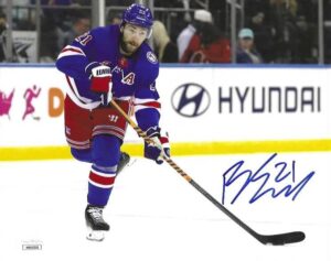 new york rangers barclay goodrow during the 2022 stanley cup play offs autographed 8x10 photo picture