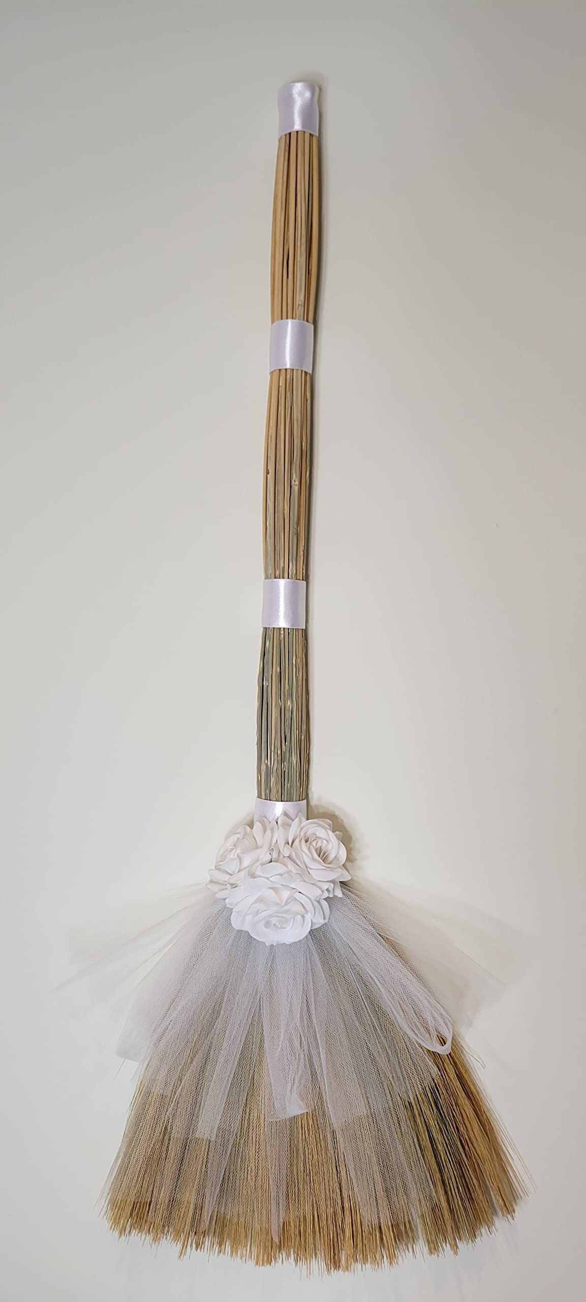 OnHoliday White Rose Trinity Wedding Jump Broom Wedding Jumping Ceremony Bridal