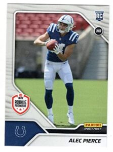 alec pierce rc 2022 panini instant rps first look rookie /827#fl19 nm+-mt+ nfl football rookie premiere colts