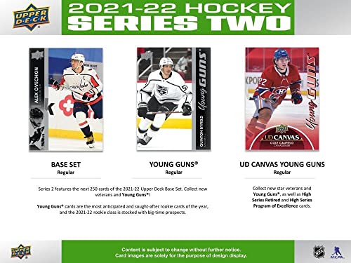 2021-22 NHL Upper Deck Series 2 Hockey Factory Sealed Blaster Box 48 Cards: 6 Packs of 8 Cards per Pack. Includes YOUNG GUNS Rookie cards (see photos for details of great possible hits) Bonus 3 Cards (Per Order) of your favorite team if you message reques