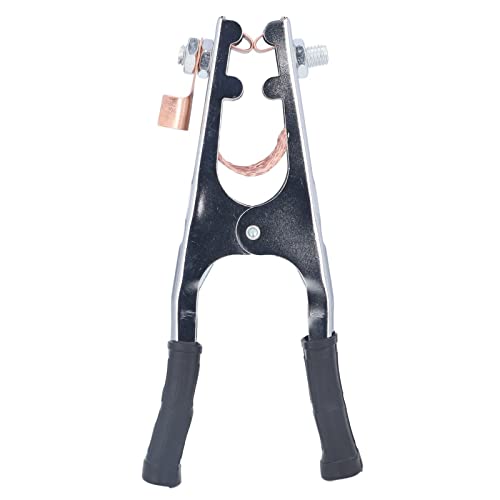 Ground Clamp, 500A Large Contact Area 45mm Maximum Opening Grounding Clip Stainless Steel Body for Welder