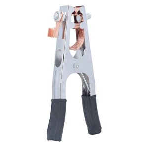 Ground Clamp, 500A Large Contact Area 45mm Maximum Opening Grounding Clip Stainless Steel Body for Welder