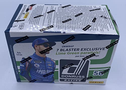 2022 Donruss Racing NASCAR Sealed 56c Blaster Box 1 Auto (Autograph) or Memorabilia Card Per Box on Average Look for Hailie Deegan, Brittany Zamora. Contains 7 packs with 8 cards per pack for a total of 56 cards. 1 autograph or memorabilia card on average