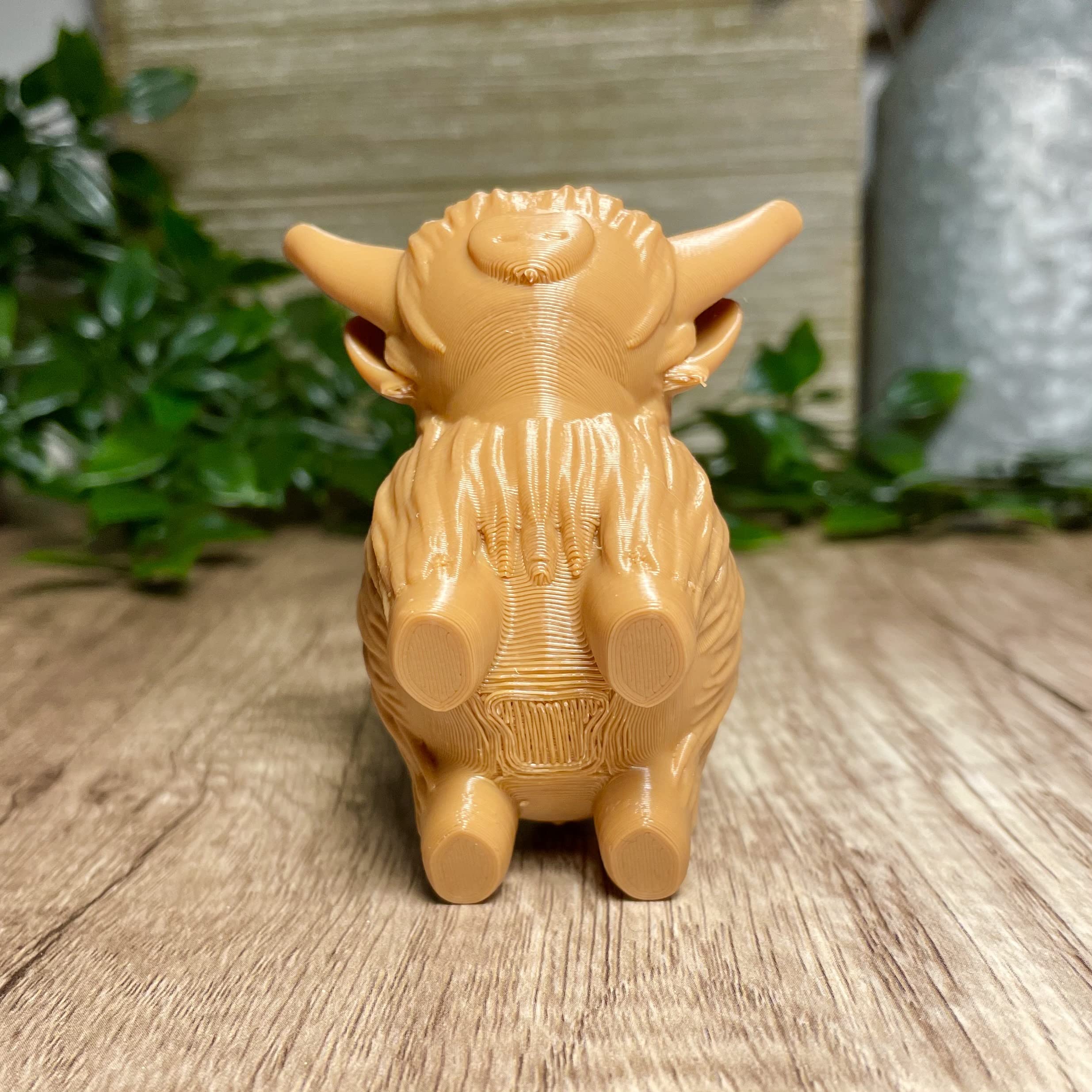 MichiganMootique Highland Cow Figurine, Highland Cow Decor, Highlander Cow Gift, Cow Print Decor, Highland Cow Bathroom Decor, Highland Cow Gifts, Cow Nursery Decor, Highland Cow Baby Stuff Decoration