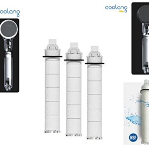 Coolang Sediment Filter - Exclusive Fit for Coolang Shower Heads, Efficient Particulate Removal, Hassle-Free 3-Pack Replacement, NSF Certified Stability, Lasts 1-2 Months - Crafted in Korea.