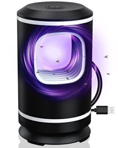 bug zapper indoor, gilaygrow insect trap, fly trap, quiet fruit flies mosquito killer trap, mosquito lamp, electric mosquito zapper for bedroom, living room, office, kitchen (black)