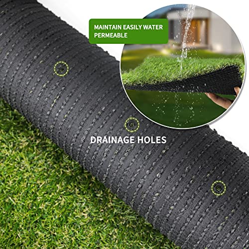 TONAHUTU Artificial Grass, Professional Dog Pee Grass 1.2in Thick Synthetic Fake Grass Artificial Grass Mat Rug Carpet for Garden Backyard Balcony Fake Grass Party Wedding Christmas Rug (3FT*5FT)