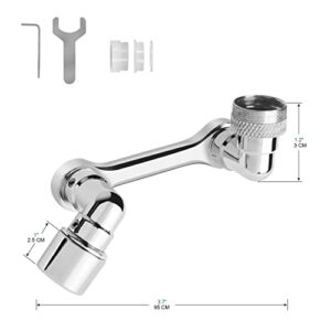 8T8 1080° Rotating Faucet Aerator Extender, Large-Angle Water Nozzle Faucet Adapter, Universal Splash Filter Kitchen Tap Extend, Faucets Bubbler for Kitchen and Bathroom Sink Faucet