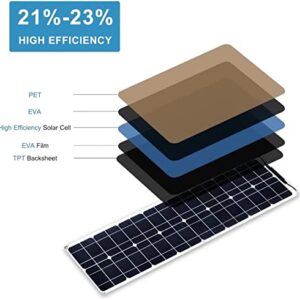 FLP 400W 12V Portable Bendable Solar Panel Battery Charger Kit 2x200Watt 12 Volt Monocrystalline PV Module for Car RV Marine Boat Caravan Off Grid System