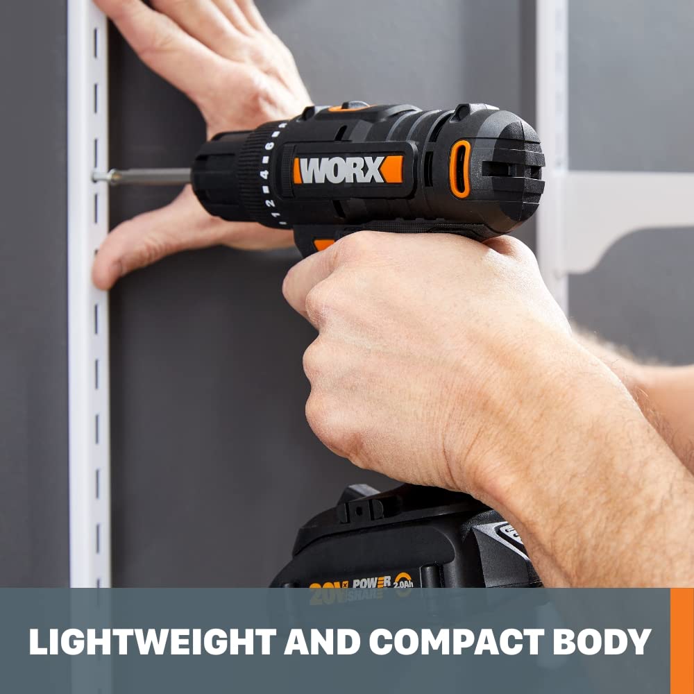 Worx WX108L 20V 1/2" Cordless Drill Driver Power Share - (Batteries & Charger Included)