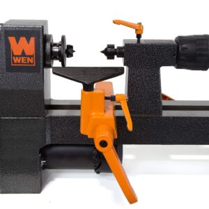 WEN LA3421 3.2-Amp 8-Inch by 13-Inch Variable Speed Mini Benchtop Wood Lathe , Black