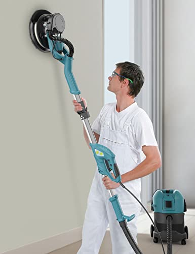 WAABENN Drywall Sander,900-1800rpm Electric drywall sander with vacuum,Foldable Retractable Wall Sander,LED Light,5 Adjustable Speeds12pcs Sandpaper