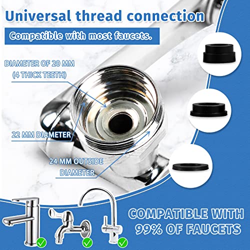 Faucet Extender for Bathroom Sink, 1080 Degree Rotatable Faucet Aerator, Swivel Faucet Attachment, Universal Rotating Faucet Extender, with 2 Water Outlet Modes