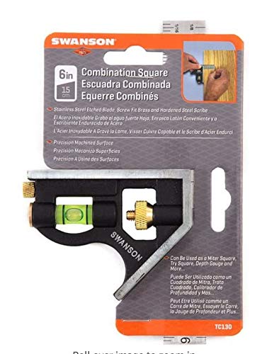 Swanson Tool Co Value Pack Includes 4 1/2 Inch Speed Trim Square and 6" Combination Square