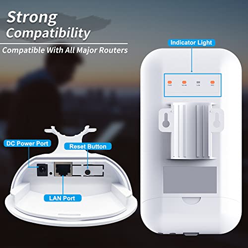 AC1200 Outdoor WiFi Extender Weatherproof，WiFi Booster and Signal Amplifier，WiFi Extender Outdoor Long Range，Up to 1200Mbps Dual Band WiFi Repeater ，Covers Up to Least 3440 Sq. ft and 30 Devices