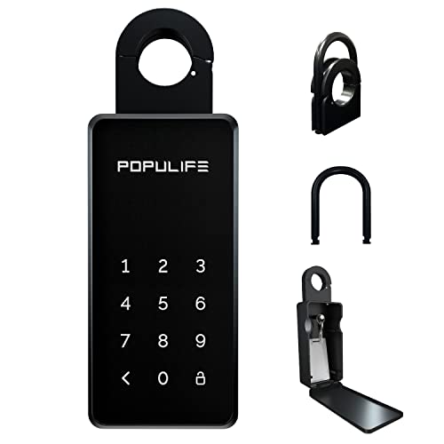 Key Lock Box Keybox Smart Lock Box for House Key Outdoor Wall Mounted Door Hanging, App Remotely Generates Bluetooth-Keys/Pin Codes Without Internet, Security Lock Box for Realtors Garage Spare Keys