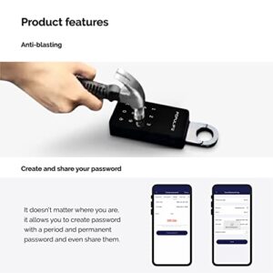 Key Lock Box Keybox Smart Lock Box for House Key Outdoor Wall Mounted Door Hanging, App Remotely Generates Bluetooth-Keys/Pin Codes Without Internet, Security Lock Box for Realtors Garage Spare Keys