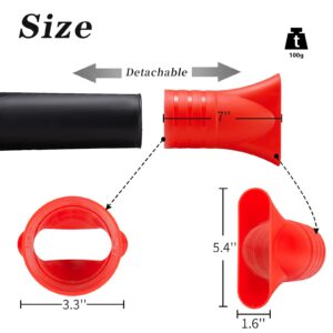 Flat Nozzle for Milwaukee M18 Fuel Leaf Blower, Work for Milwaukee M18 2724-20 & 2724-21(1 Pack, no Tool)