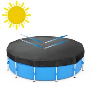 AUKAR Pool Covers for Above Ground Pools - 10 Feet Round Swimming Pool Cover, with Pool Cover Cable and Ratchet Kit