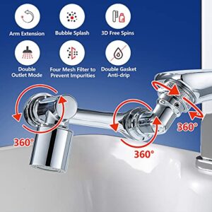 Universal Rotating Faucet, Splash Filter Faucet for Bedroom Face Washing, Gargle and Eye Flush Portable Washing