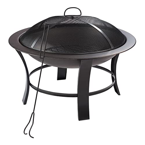 Mainstays 26" Metal Round Outdoor Wood-Burning Fire Pit