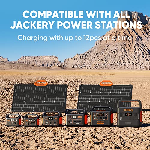 Jackery SolarSaga 80, Dual-Sided Panels Enhanced Power Generation Efficiency of 25%, IP68 Waterproof and Dustproof, Simple & Speedy Setup, Compatible with all Jackery Stations, Made for Outdoors