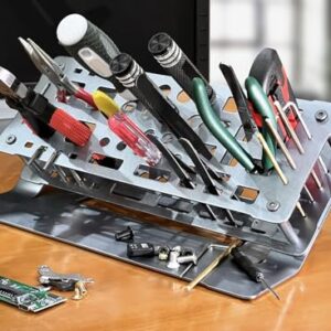 METALTER Screwdriver Storage Rack Repair work Tool Holders for Desktop Aluminum Alloy Screwdriver Organizer Hand Tool Rest