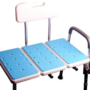 bathtub transfer bench cushion, stickable, slip-resistant and waterproof seat foam soft cushion for shower bench, shower chair, bath chair pad with adhesive backing, wide shower seat mat