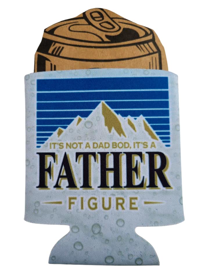 Funny Fathers Day Coozie Birthday Gift Beer Can Bottle Drink Cooler Hilarious Gag for Husband Dad Brother Uncle Grandpa Dad Bod Father Figure Daddy Gifts for Dads (1 Regular Can Cooler)