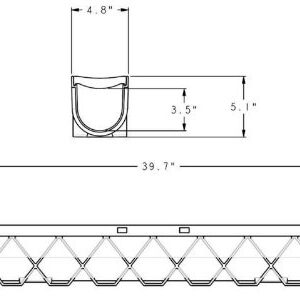 Source 1 Drainage Trench and Driveway Channel Drain with Concrete Grey Grate, 3-Pack