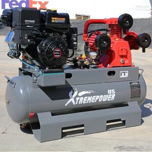 XtremepowerUS 13HP Air Compressor Tank 30 Gallon Gas-Powered Service Truck Horizontal Compressor Tank