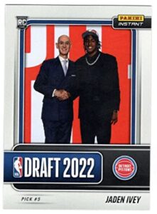 jaden ivey rc 2022-23 panini instant draft night rookie /913#dn5 pistons cond nba basketball