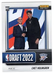 chet holmgren rc 2022-23 panini instant draft night rookie /1729#dn2 thunder cond nba basketball