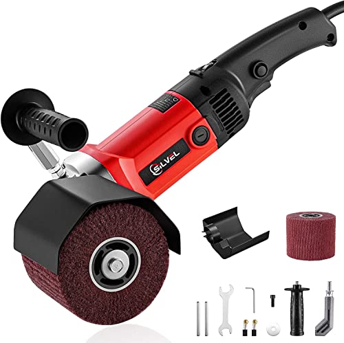 SILVEL 1400W Burnishing Polishing Machine, 110V Handheld Electric Sander Polisher Kit, Stainless Steel Polisher with 6 Speed Adjustable, 500-3000RMP for for Metal, Stainless Steel, Plastic, Wood