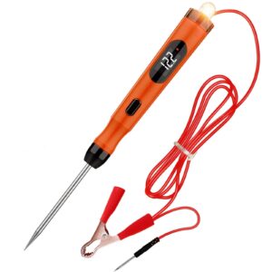 parannic test light automotive - 5-12-30 volt circuit fuse trailer wiring continuity tester digital led circuit tester