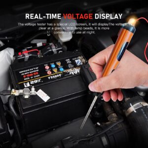 PARANNIC Test Light Automotive - 5-12-30 Volt Circuit Fuse Trailer Wiring Continuity Tester Digital LED Circuit Tester