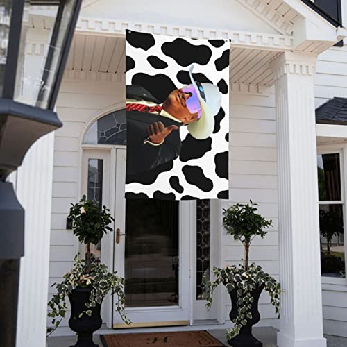 Cow Print Cowboy 2024 Flag 3x5 FT Double-sided Printing Home Outdoor Garden Yard Decoration Banner with 2 Brass Grommets