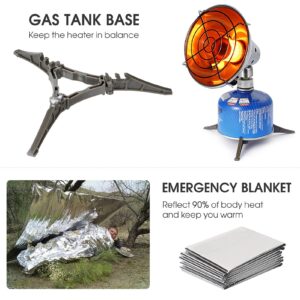 Lixada Portable Gas Heater Camping Heater Lightweight Camp Gas Heater with Blanket and 4 Clips Camping Warmer Heating Stove Outdoor