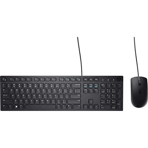 Dell Wired Keyboard and Mouse - KM300C, Black