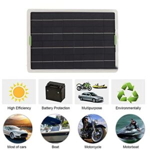 Solar Panel, Easy Installation 12V 20W High Efficiency Portable Solar Battery Maintainer for RV for Car