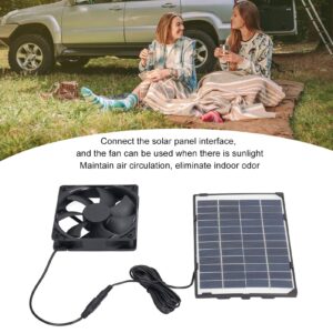 Mini Portable Polysilicon Pet 6W 12V Exhaust Fan with Solar Panel for Dog Chicken House Greenhouse RV Roof Quietly Cools and Ventilates,Solar Powered Fan,