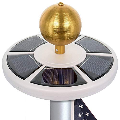 Solar-Powered Waterproof Flagpole Light with 26 LED Downlights & Auto On/Off