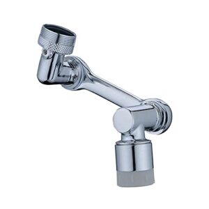 Universal 1080° Large-Angle Rotating Faucet Extender, Adjustable Faucet Extender Aerator Robotic Arm Water Nozzle Faucet Adaptor, Kitchen Splash Filter Tap Extend with 2 Water Outlet Modes