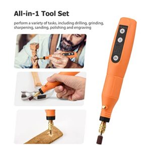 Cordless Rotary Tool, Geevorks 4.2V Rotary Tool Kit 5-Speed with 56 Accessories, Mini Electric Grinder Tool with LED Light for Cutting Sanding Engraving Polishing & DIY, USB Charging