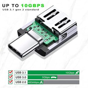 USB C to USB Adapter (2-Pack), USB-C to USB 3.1 OTG Adapter Compatible with Laptop, Tablet, MacBook, Phone, Computer Speakers, PS