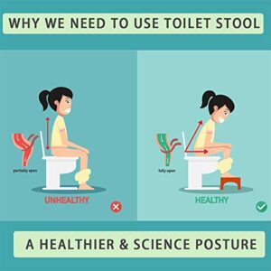 Pantula Toilet Stool Lightweight Squatting Step with Non-Slip Base 7'' Height Safe Healthier Proper Posture Simple Design for Kids Adults (Green)