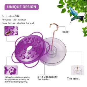 2 PCS Hanging Hummingbird Feeders,Leak-Proof,The Moat,Easy to Clean and Fill,Garden Hummingbirds Feeder for Outdoor,Deck,Patio,Wild Bird Feeder