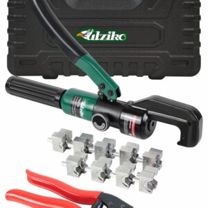 UTZIKO Hydraulic Crimper Tool for 1/8" 3/16" Stainless Steel Cable Railing Kit Hardware System Fittings, with Cable Cutter