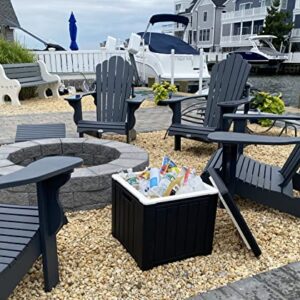 Ice Cooler/Storage Deck Box, and seat, Outdoor Ice Chest is Great to Use for Pool Accessories, Hot Tub Towel Holder, Toys, Gardening Tools, Sports Equipment, UV Resistant Resin,