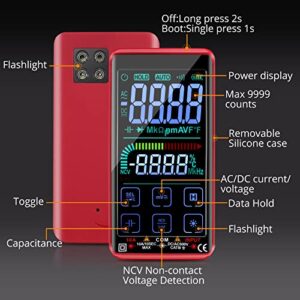 Proster Digital Multimeter TRMS Meter Voltage Current Capacitance Tester Temperature NCV (Touch Screen TRMS Meter)